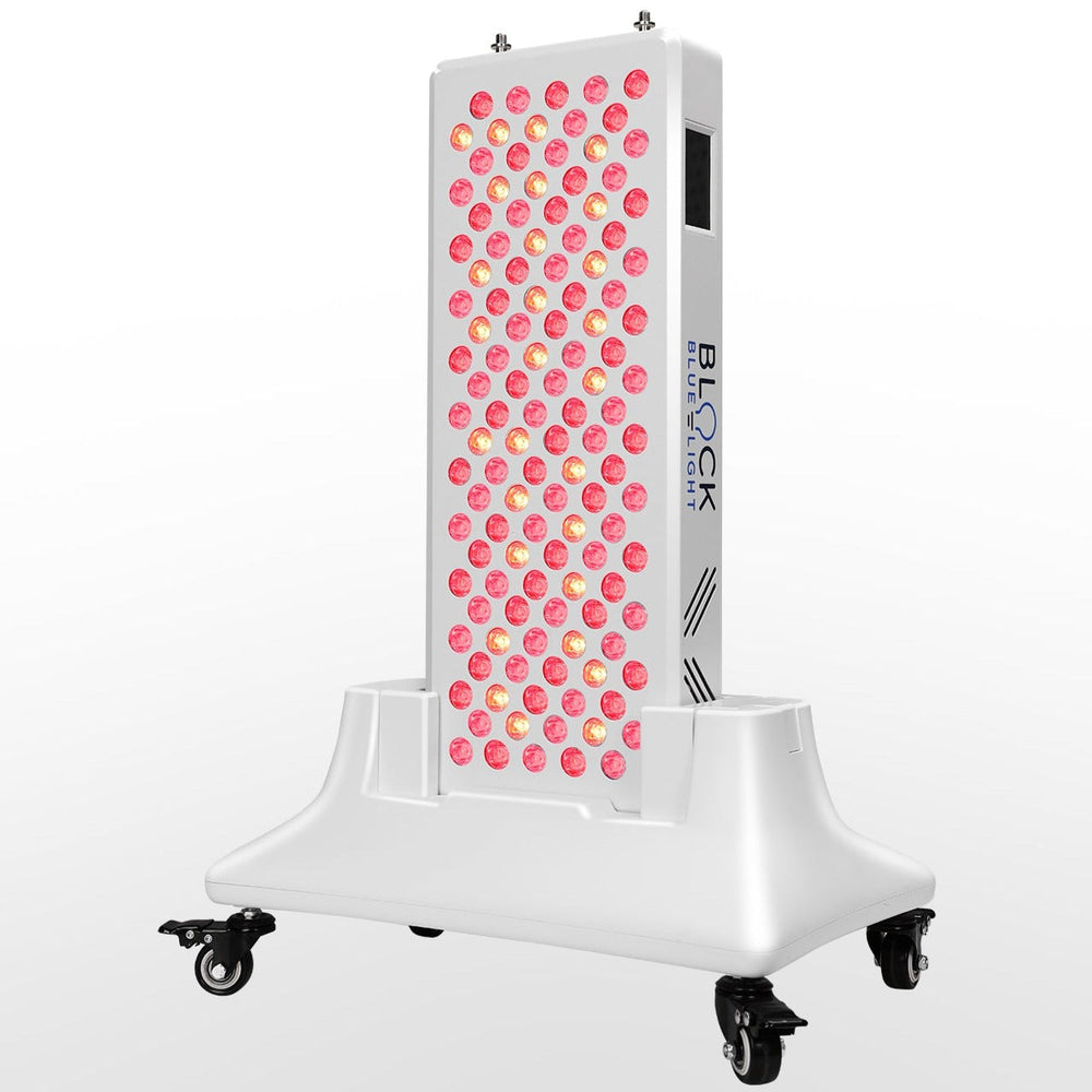 Red Light Therapy Panel Floor Stand with Wheels | BlockBlueLight